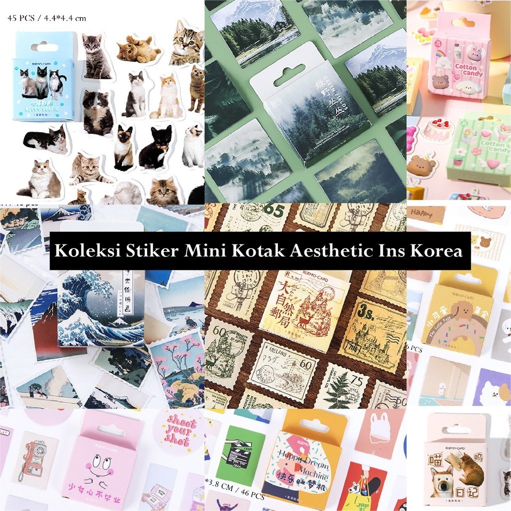 Jual [Nokai Space] 40-46 PCS Mini Stiker Box / Kotak Stiker Kecil Ins ...