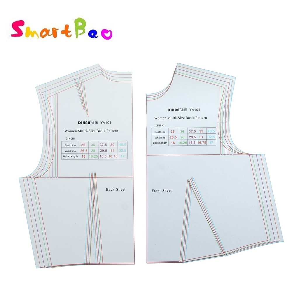 Jual 1:1 Basic Inch Sewing Pattern Fashion Women Prototype Full Scale ...
