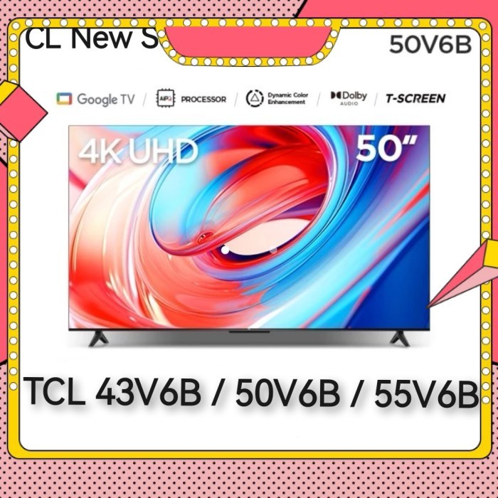 Jual TCL 55V6B 50V6B 43V6B Google TV Smart LED 4K UHD Digital 55 50 43 ...