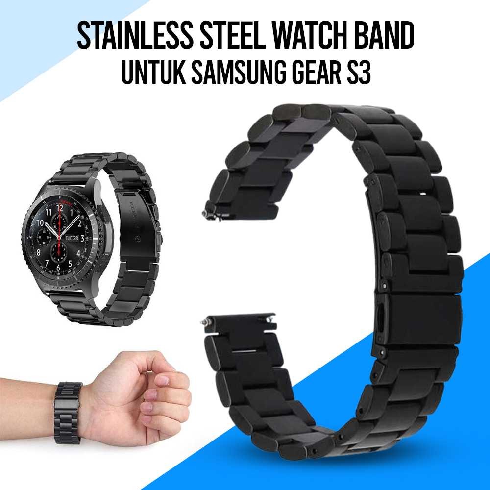 Jual Tali Jam Tangan Stainless Steel - Hitam Elegan, 22mm | Shopee ...