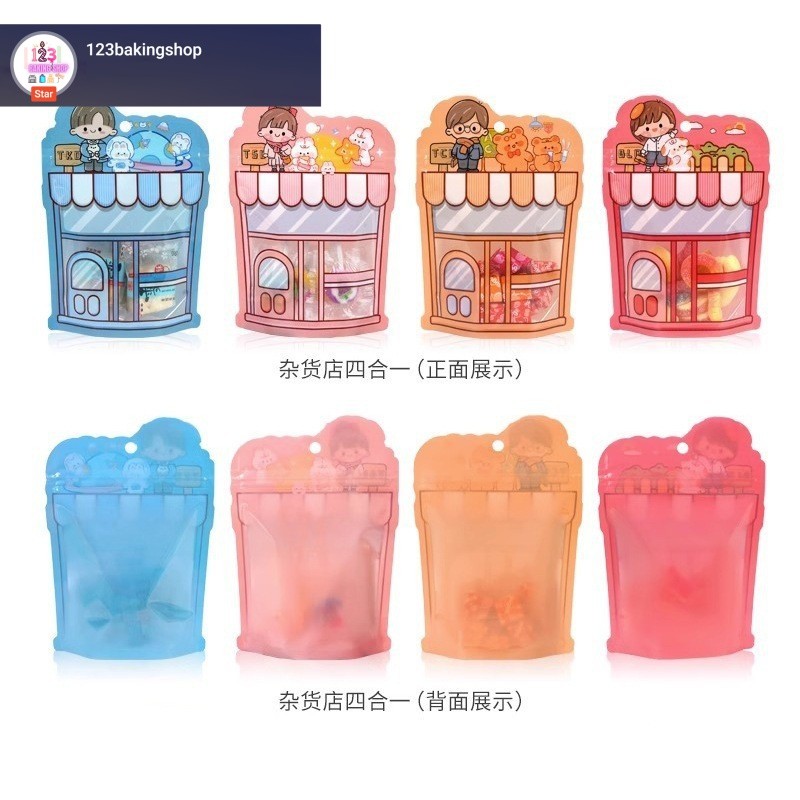 Jual Satuan- Plastik Ziplock pembungkus cookies kue snack motif lucu ...