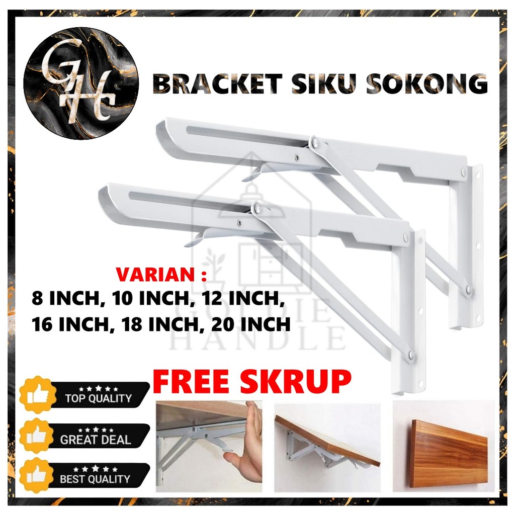 Jual Siku Meja Lipat Dinding Bracket Engsel Siku Meja Lipat Sokong Siku ...