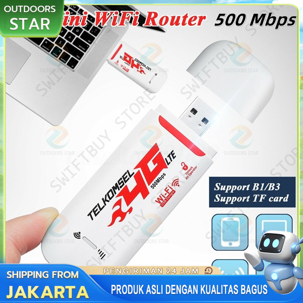 Jual Portable Modem Wifi 4G All Operator USB 500Mbps Unlock Band 1/3/5 ...