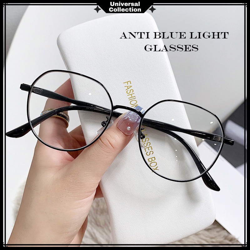 Jual KACAMATA FASHION ANTI BLUE LIGHT MODEL KOREA / EYEGLASSES ANTI RADIASI | Shopee Indonesia
