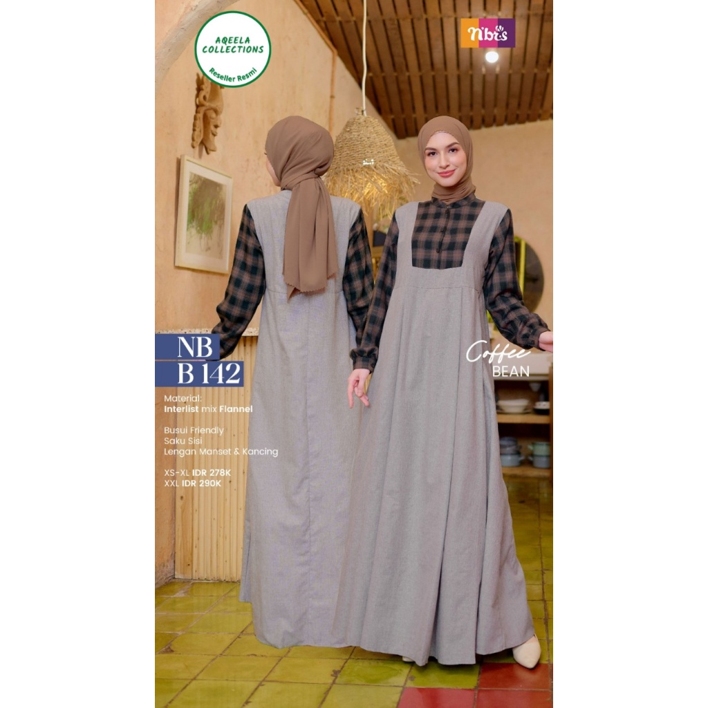 Jual Gamis Nibras NB B142 / Fashion Muslim / Nibras Terbaru 2023 ...