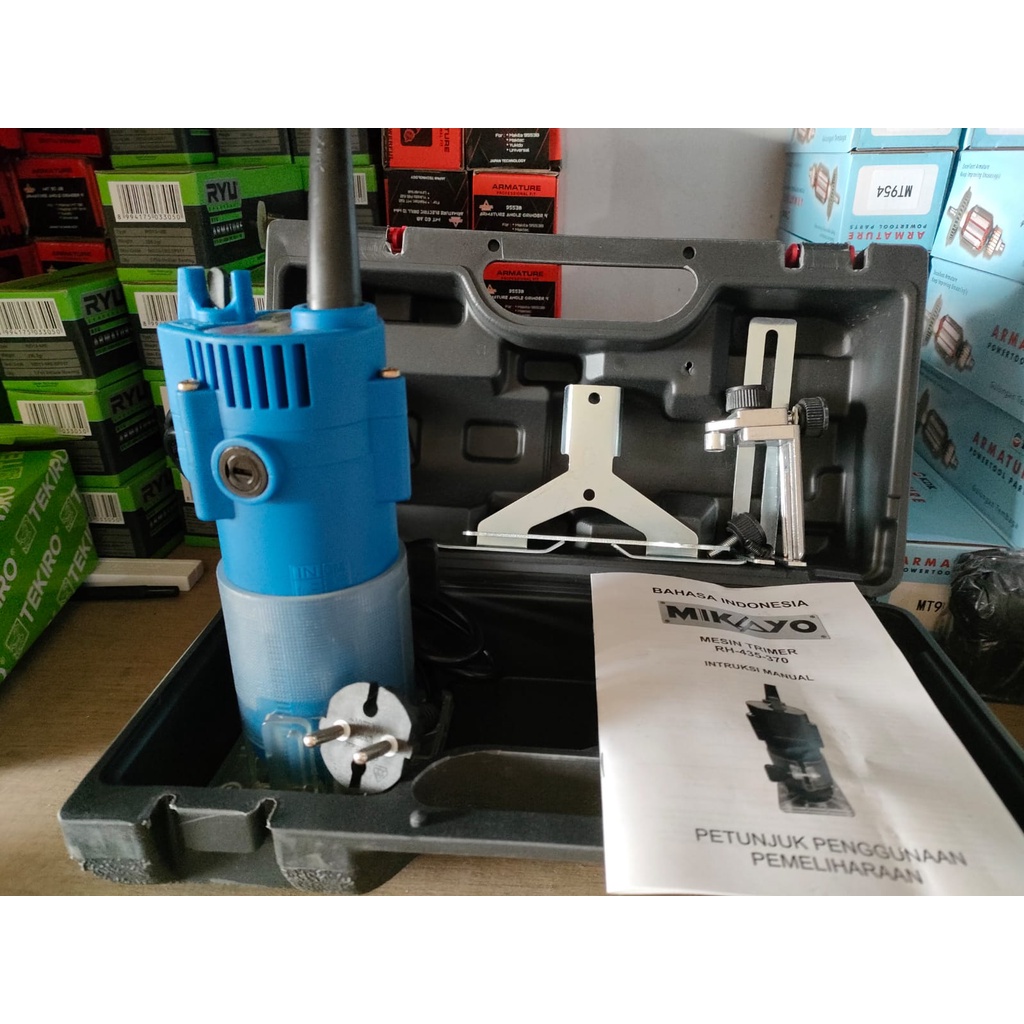 Jual Paket RYU Mesin Profil Router Trimmer Kayu ukir 6mm dan RYU Mata ...