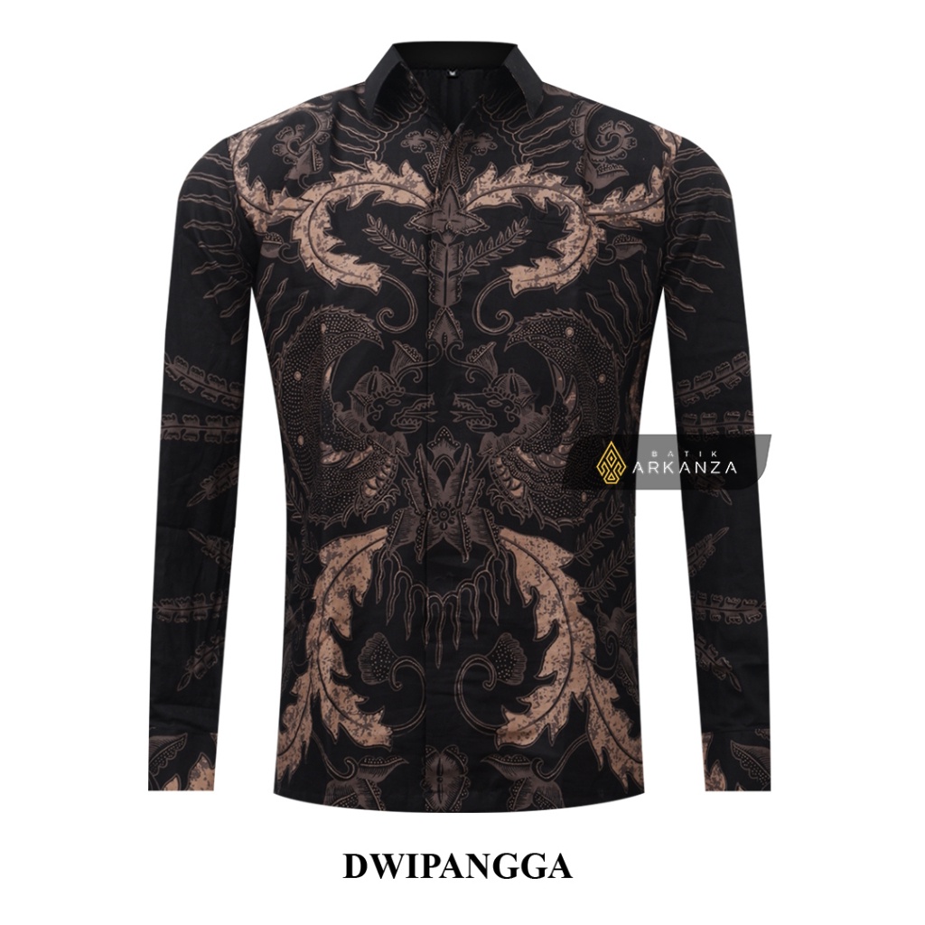 Jual GUDANG BATIK ARKANZA Motif DWIPANGGA Kemeja Baju Batik Pria Slimfit Full Lapis Furing ...