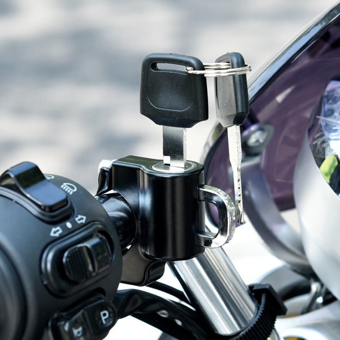 Jual Rpts Kunci Pengaman Helm Anti Maling Warna Hitam Untuk Stang Motor ...