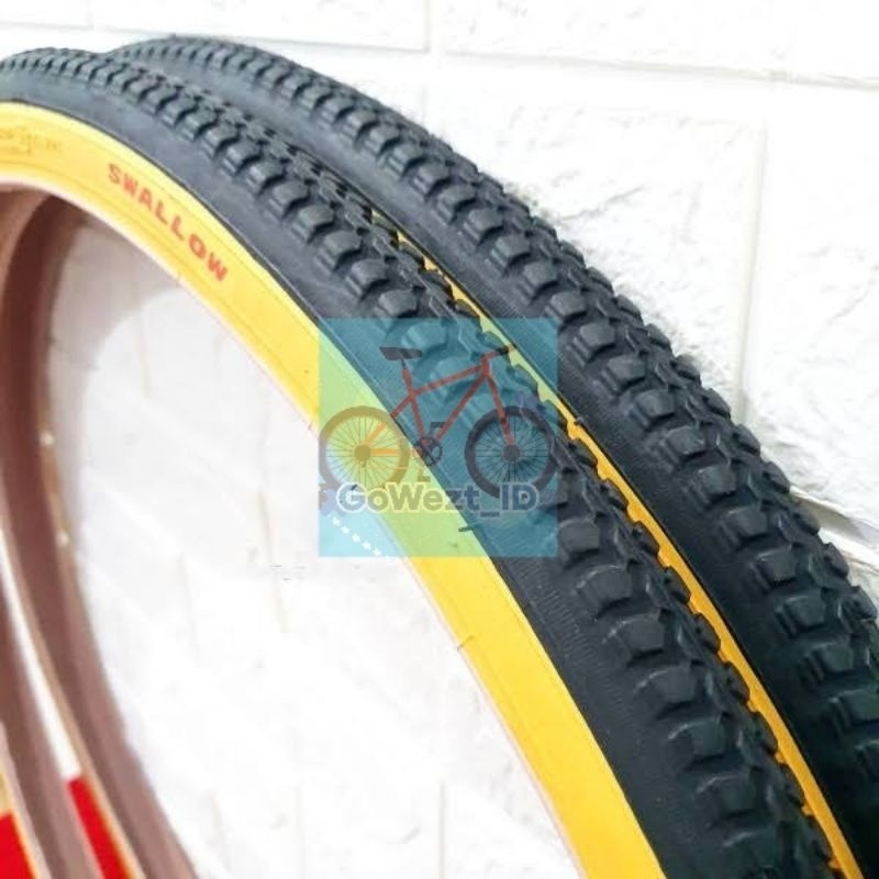 Jual Ban Luar Sepeda Ukuran 24 x 1 3/8 Swallow Hitam Coklat Balap Kursi Roda | High Quality ...