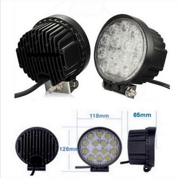 Jual Spot Light Offroad LED Round 42 Watt Flood . Lampu Tembak Sorot ...