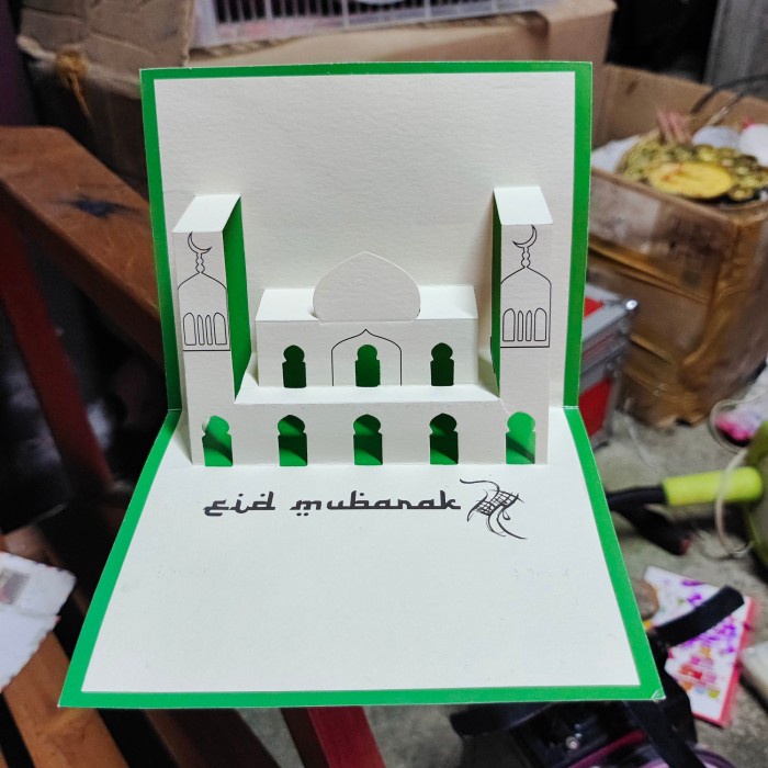 Jual KARTU UCAPAN IDUL FITRI POP UP MASJID + AMPLOP | Shopee Indonesia