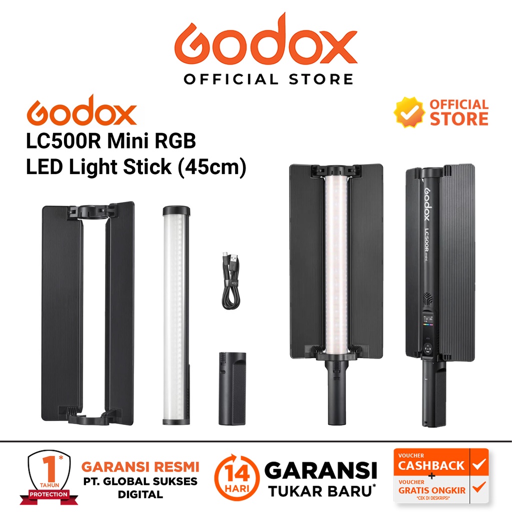 Jual Godox LC500R Mini RGB LED Light Stick 45cm LC 500R LC-500R | Shopee Indonesia