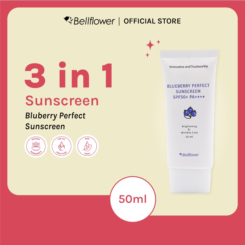 Jual [CLEARANCE] BELLFLOWER Blueberry UV Sunscreen SPF 50 PA++++ 50ml ...