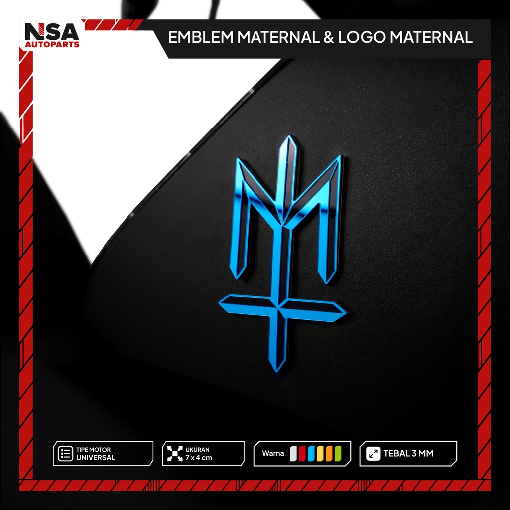 Jual EMBLEM MATERNAL LOGO MATERNAL EMBELM UNIVERSLA MOTOR 3D AKRILIK ...