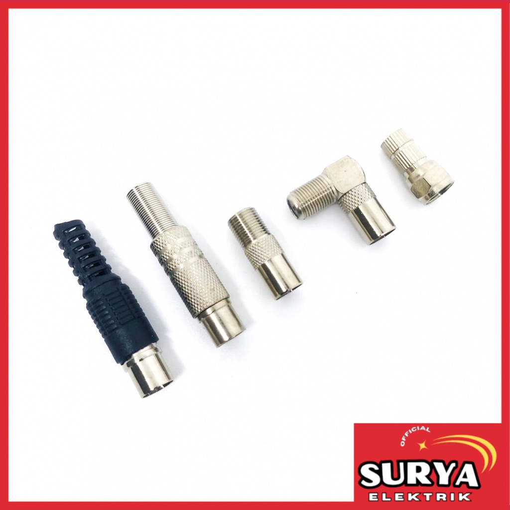 Jual Konektor Jek Antena TV Digital Jack F / L Besi Receiver STB Gold | Shopee Indonesia