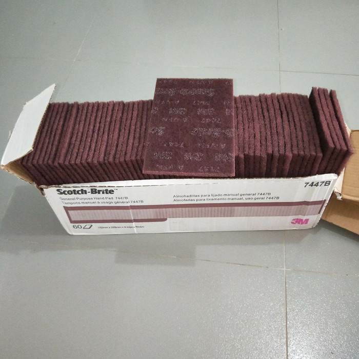 Jual 3M 7447B Scotch Brite Maroon 6 x 9 inch 7447 B | Shopee Indonesia