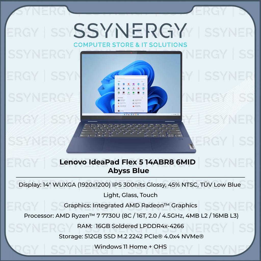 Jual Lenovo Ideapad Flex 5 6MID R7 7730U 16GB 512SSD W11+OHS | Shopee ...