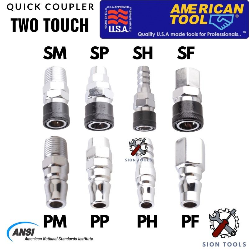 Jual AMERICAN TOOL QUICK COUPLER SM PM SH PH SP PP SF PF 20 SAMBUNG ...