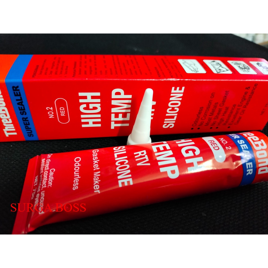 Jual Lem merk Threebond SUPER SEALER No.2 HIGH Temp RTV Silicone Red ...