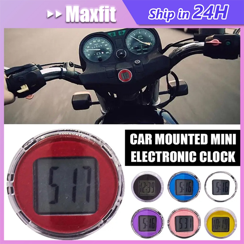 Jual Jam Digital Tempel Kecil Sepeda Motor Time Digital Watch Mini Anti ...