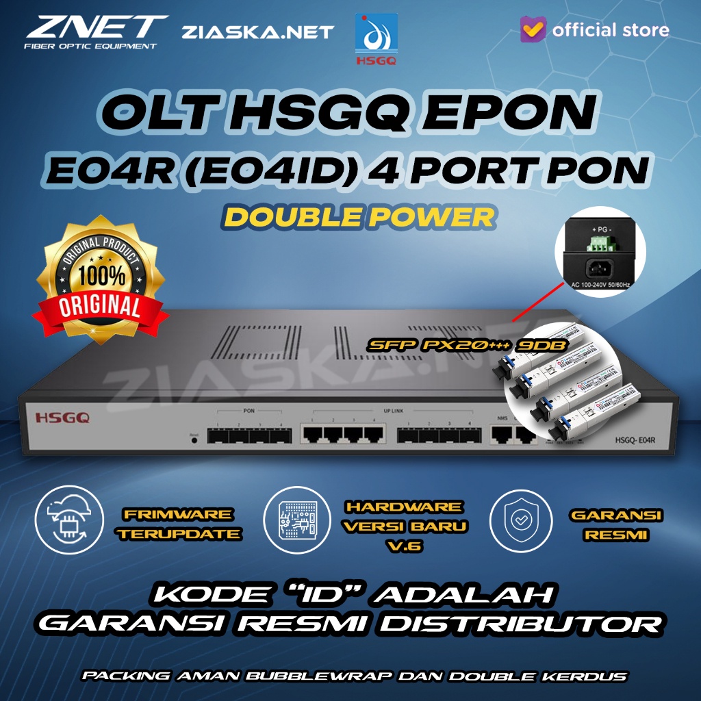 Jual MURAH EPON OLT HSGQ 4 PORT DENGAN SFP PX20+++ | Shopee Indonesia