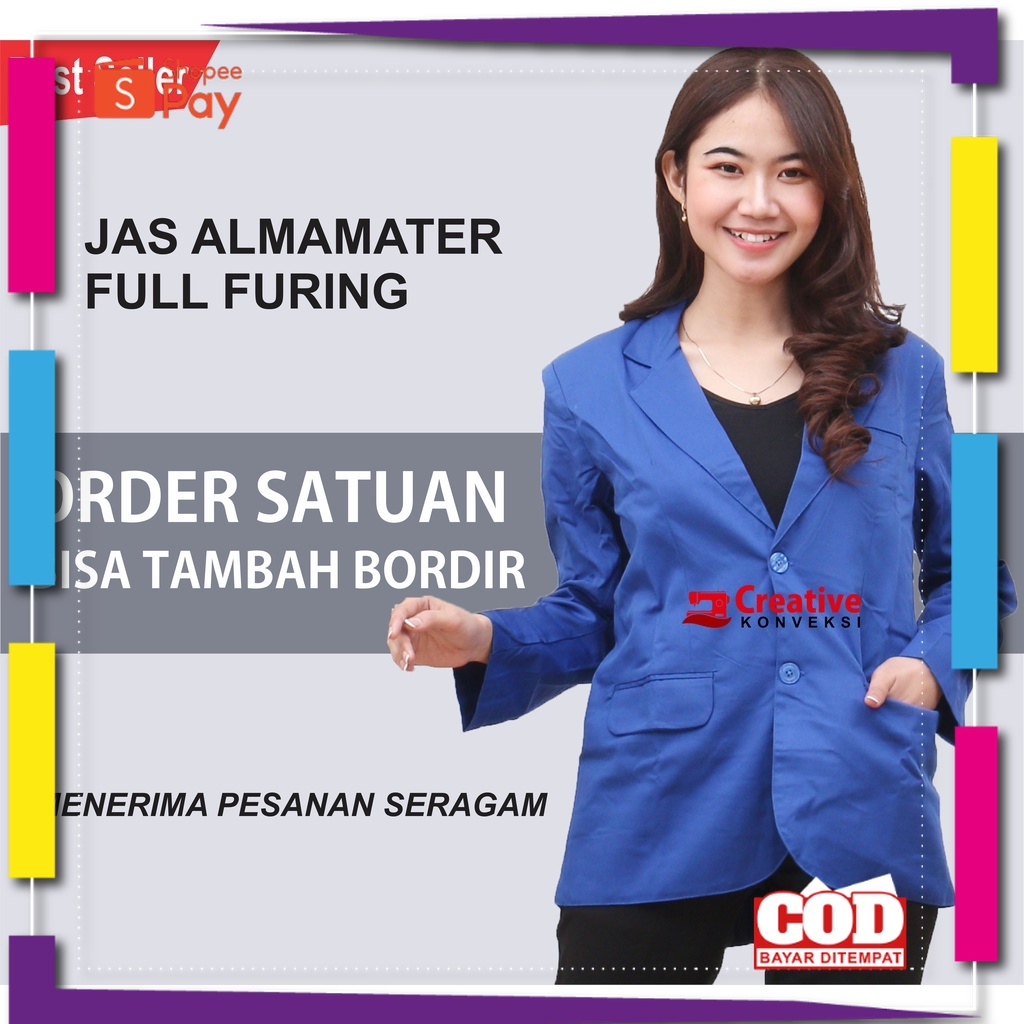 Jual PREMIUM KOREAN STYLE / JAS almamater pondok pesantren BIRU BENHUR ...