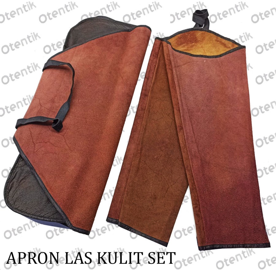 Jual APRON LAS COKLAT DADA LENGAN PREMIUM SET - SAFETY WELDER CELEMEK ...
