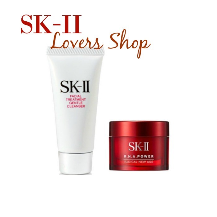 Jual SK-II/SK2/SKII/ SK II PAKET GENTLE CLEANSER + RNA POWER / ANTI AGING | Shopee Indonesia