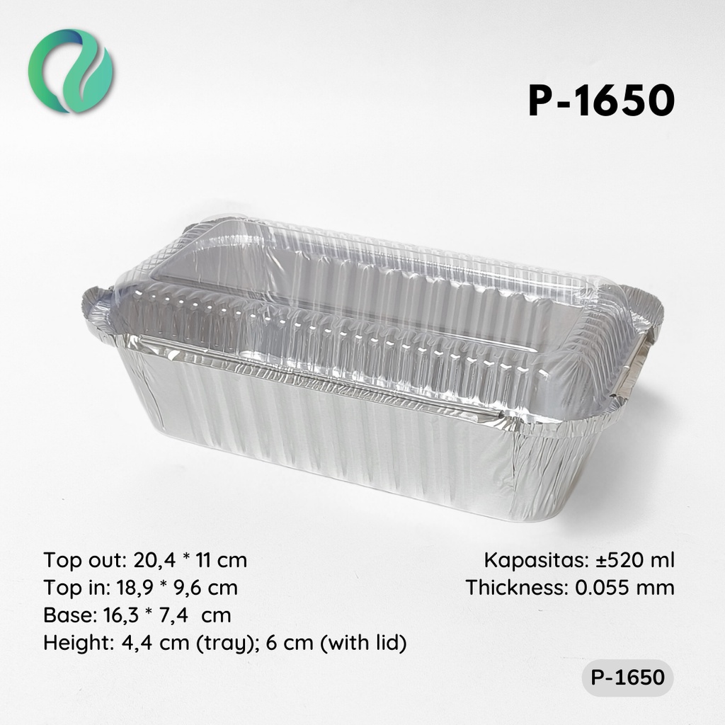 Jual Aluminium Foil Tray Cup P-1650 + Tutup Mika 10 PCS | Shopee Indonesia