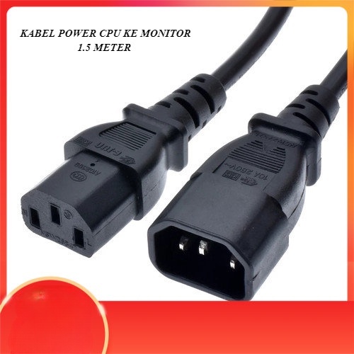 Jual KABEL POWER CPU KE MONITOR 1.5 METER Murah | Shopee Indonesia