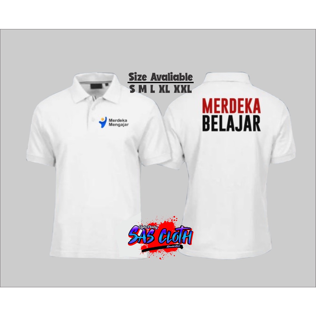 Jual POLO T-Shirt Kaos Baju Merdeka Belajar Merdeka Mengajar Kaos Kerah ...
