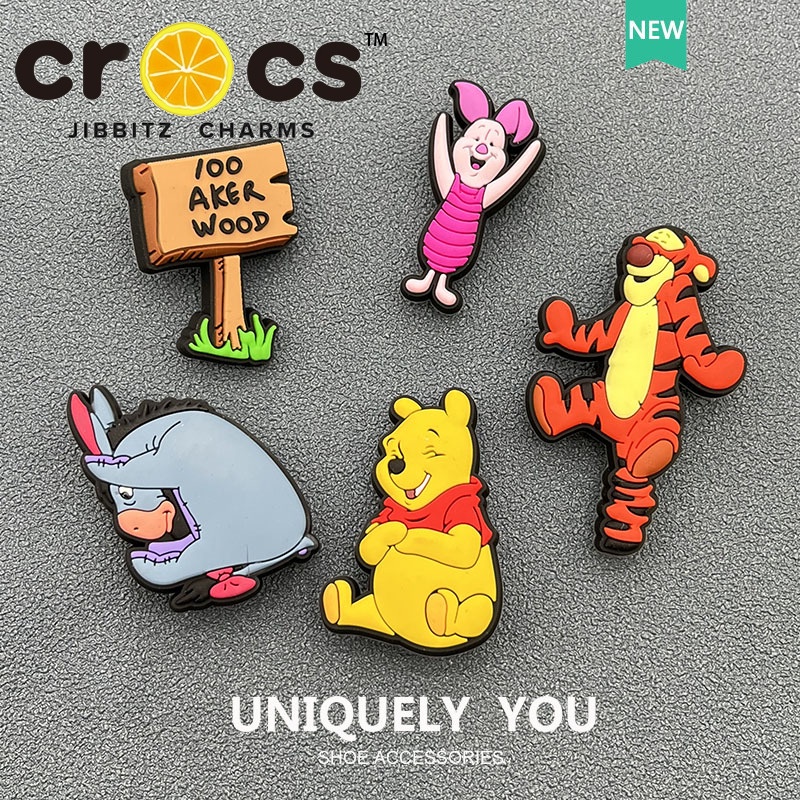 Jual jibbitz crocs Winnie the Pooh Series Shoe Buckle Hole Accessories ...