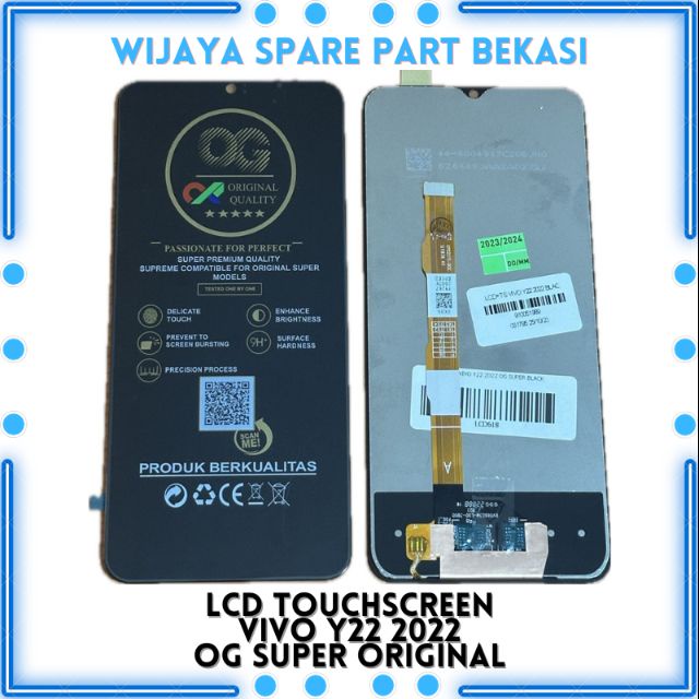Jual LCD TOUCHSCREEN VIVO Y22 2022 OG SUPER BLACK | Shopee Indonesia