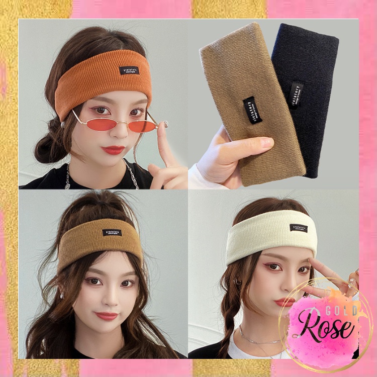 Jual ℛ𝑜𝓈𝑒𝑔𝑜𝓁𝒹 - F6098 Bando Sporty Wanita Lucu / Bando Bandana Olahraga ...