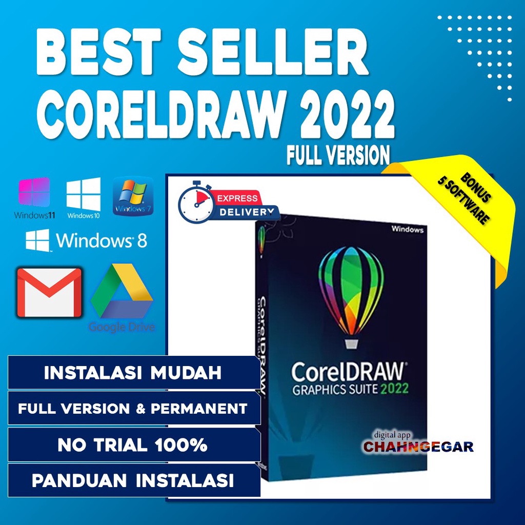 Jual Corel DRAW 2022 Original Full Version Permanent Corel Draw 2021 ...