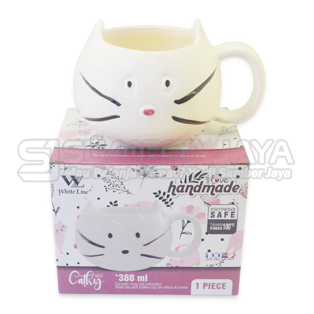 Jual Mug Kucing Gelas Cangkir Keramik Catty Karakter Binatang Lucu ...