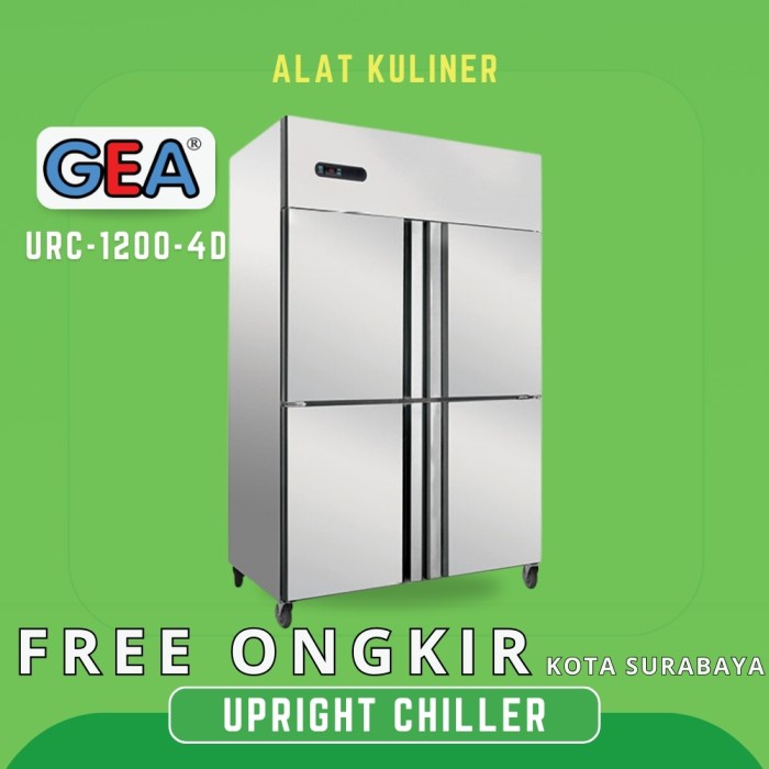 Jual KULKAS DAPUR GEA URC-1200-4D UPRIGHT CHILLER 4 PINTU STAINLESS ...