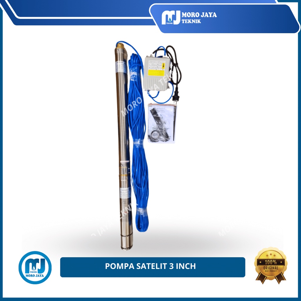 Jual Pompa Satelit Submersible Pump Casing 3Inch 370wat Plus Kabel Biru ...