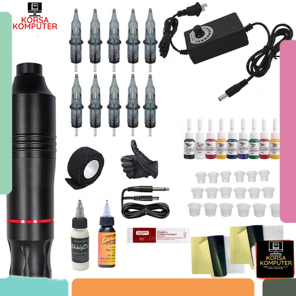 Jual Mesin Tato Rotary Alat Pembuat Tato Mesin Tattoo Gun Machine Kit ...
