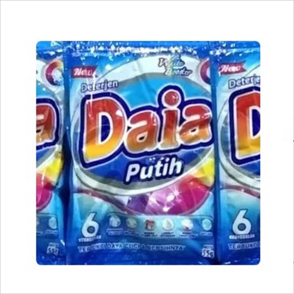 Jual Daia Detergen Deterjen [55gr x 6 sachet] 1 renceng - PUTIH ...