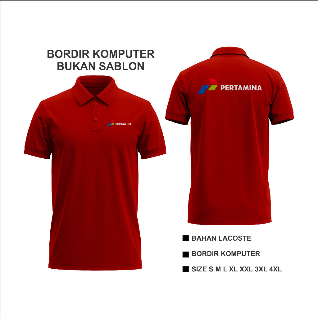 Jual Kaos Polo Bordir Baju Pertamina Bordir Kaos Pertamina Polo ...