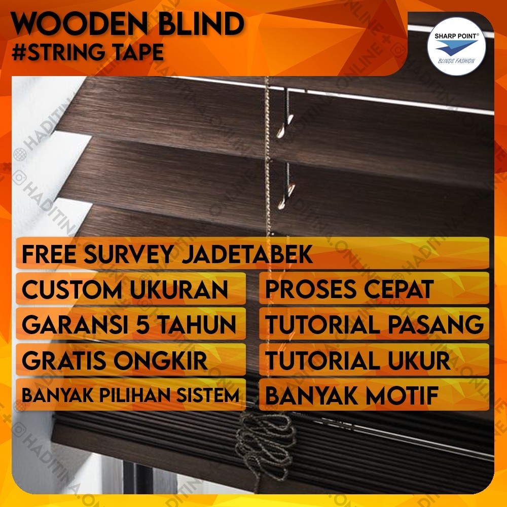 Jual Wooden Blind String Tape | Jendela Gorden Tirai Kayu Indoor ...