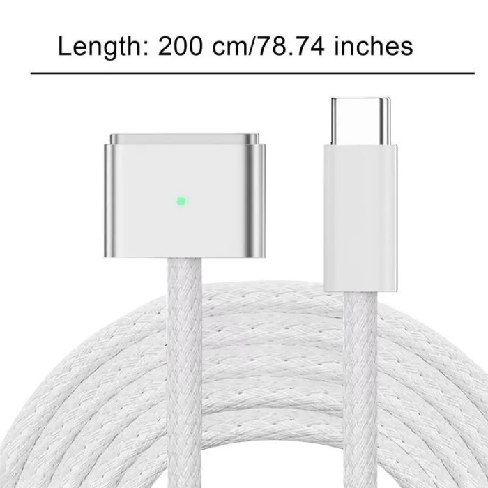 Jual USB C To Magnetic MagSafe 3 Generation T-Tip Cable Type-C 140W PD3 ...