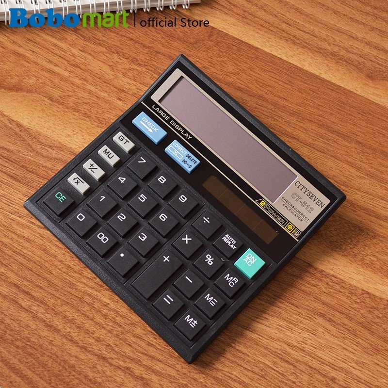 Jual (BOBOMART) 12 DIGIT KALKULATOR CT-512 ALAT HITUNG KALKULATOR MURAH ...