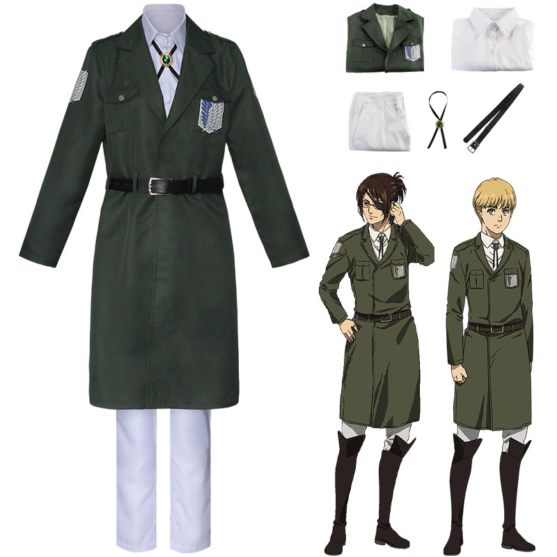 Jual Attack on Titan Eren Levi Cosplay Costume Women Men Shingeki No ...