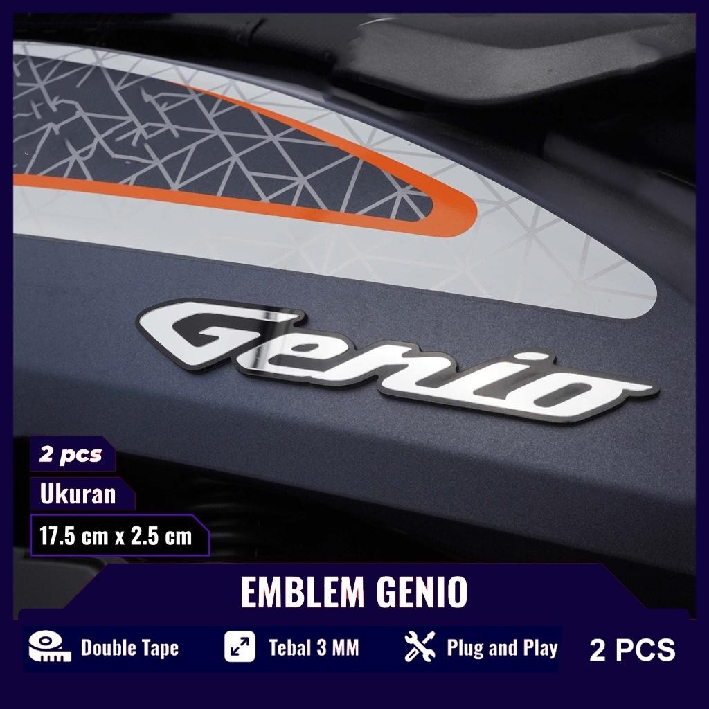 Jual EMBLEM GENIO 3D 2PCS LOGO TIMBUL MOTOR HONDA GENIO | Shopee Indonesia