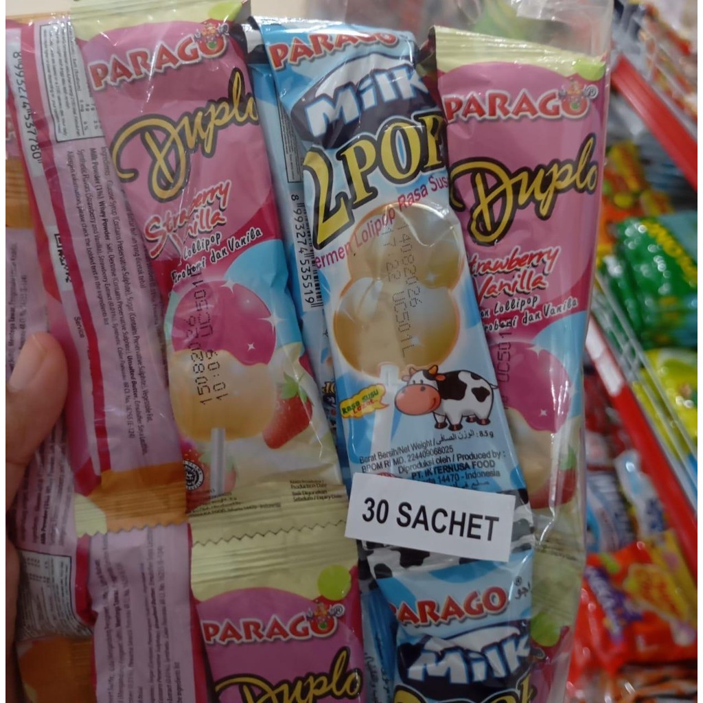 Jual JUAL PERMEN PARAGO DULPO MIX 3 RASA STRAWBERY DAN MILK TERSEDIA ...