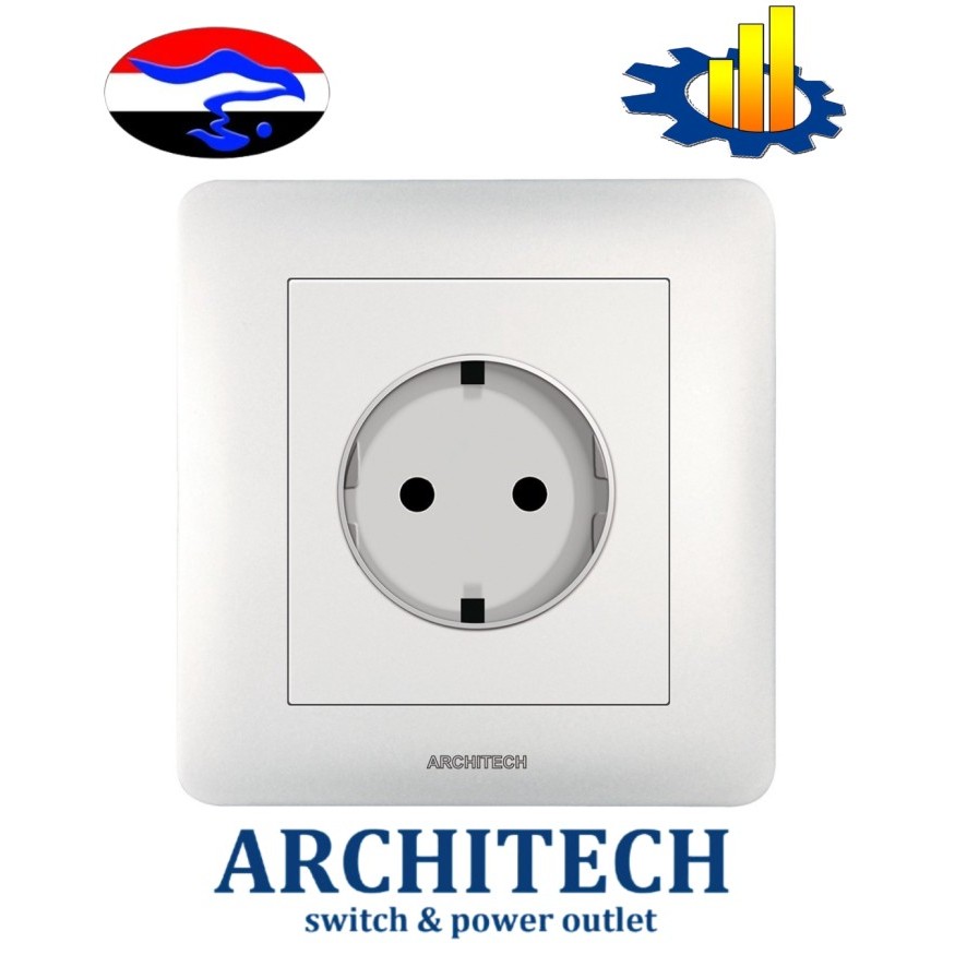 Jual STOP KONTAK ARCHITECH INFINITY A63-C18 WHITE | Shopee Indonesia