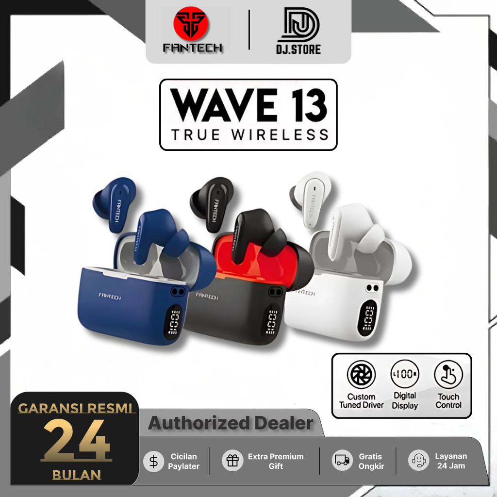 Jual FANTECH LIFE TWS Wave True T13 Wireless Earphone Bluetooth 5.3 ...