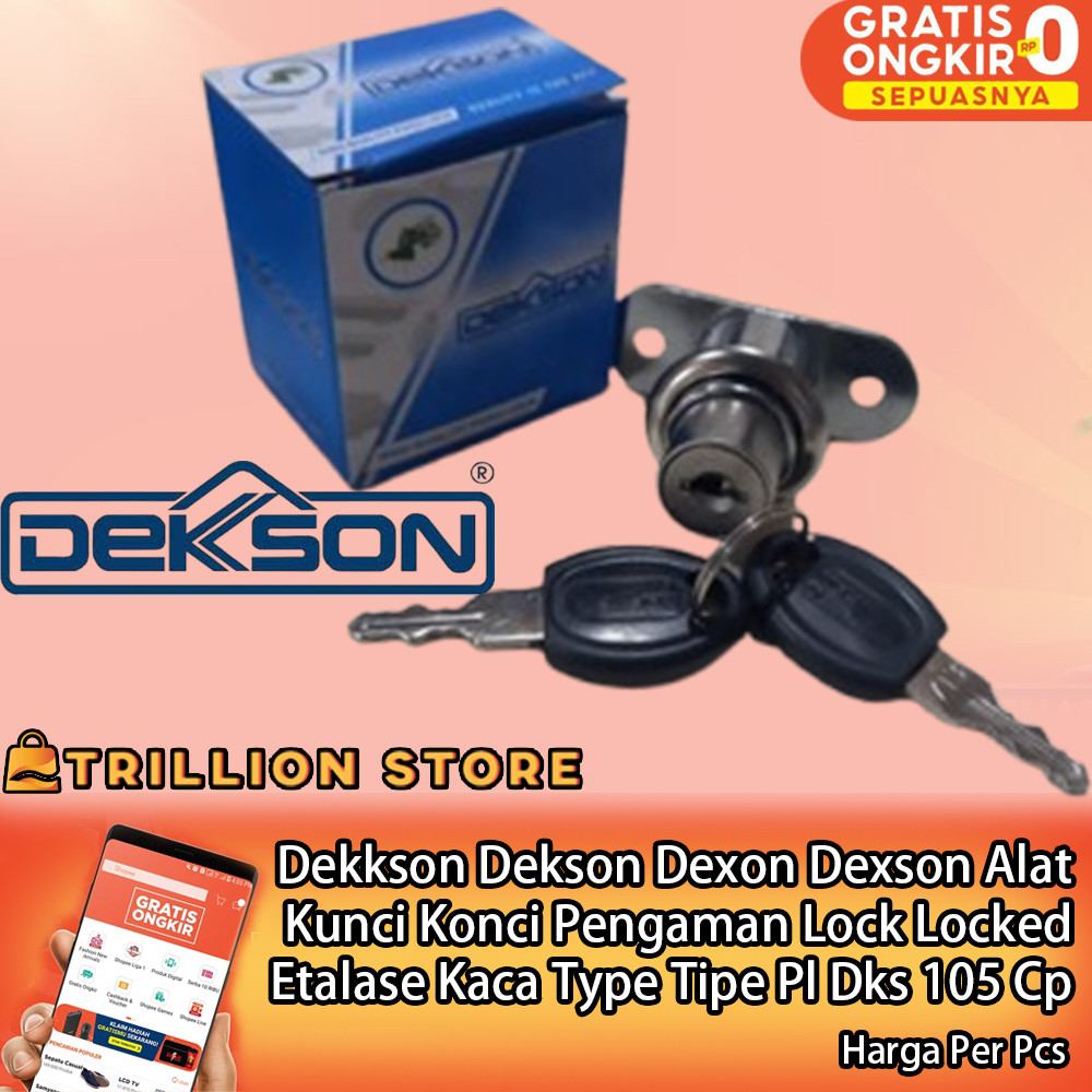 Jual Dekkson Kunci Etalase Kaca Pl Dks 105 Cp Alat Konci Key Lock Locked Pengaman Furniture ...